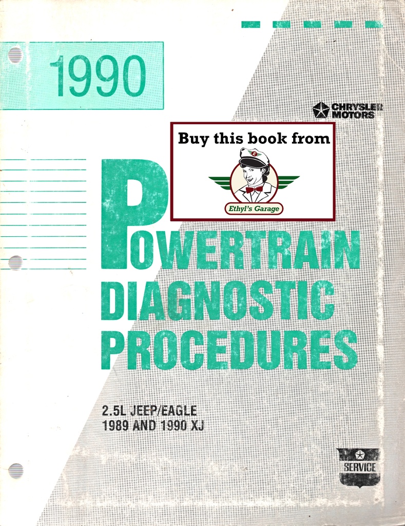 1989-1990 Jeep Cherokee XJ 2.5L Engine Powertrain Diagnostic Procedure